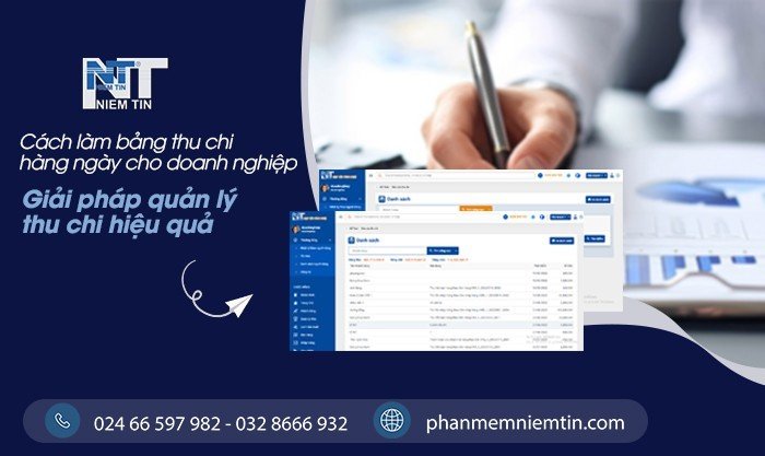 Cách làm bảng thu chi hàng ngày cho doanh nghiệp